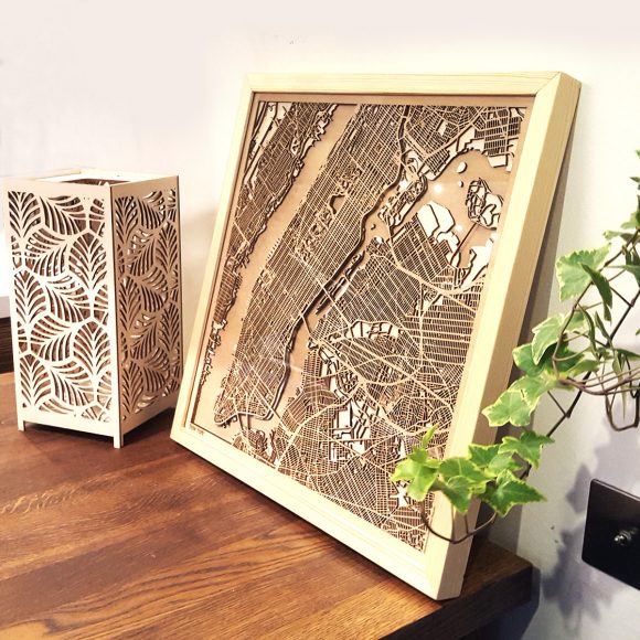 Laser Cut City Maps